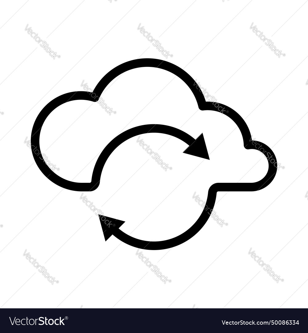 Cloud service icon computing Royalty Free Vector Image