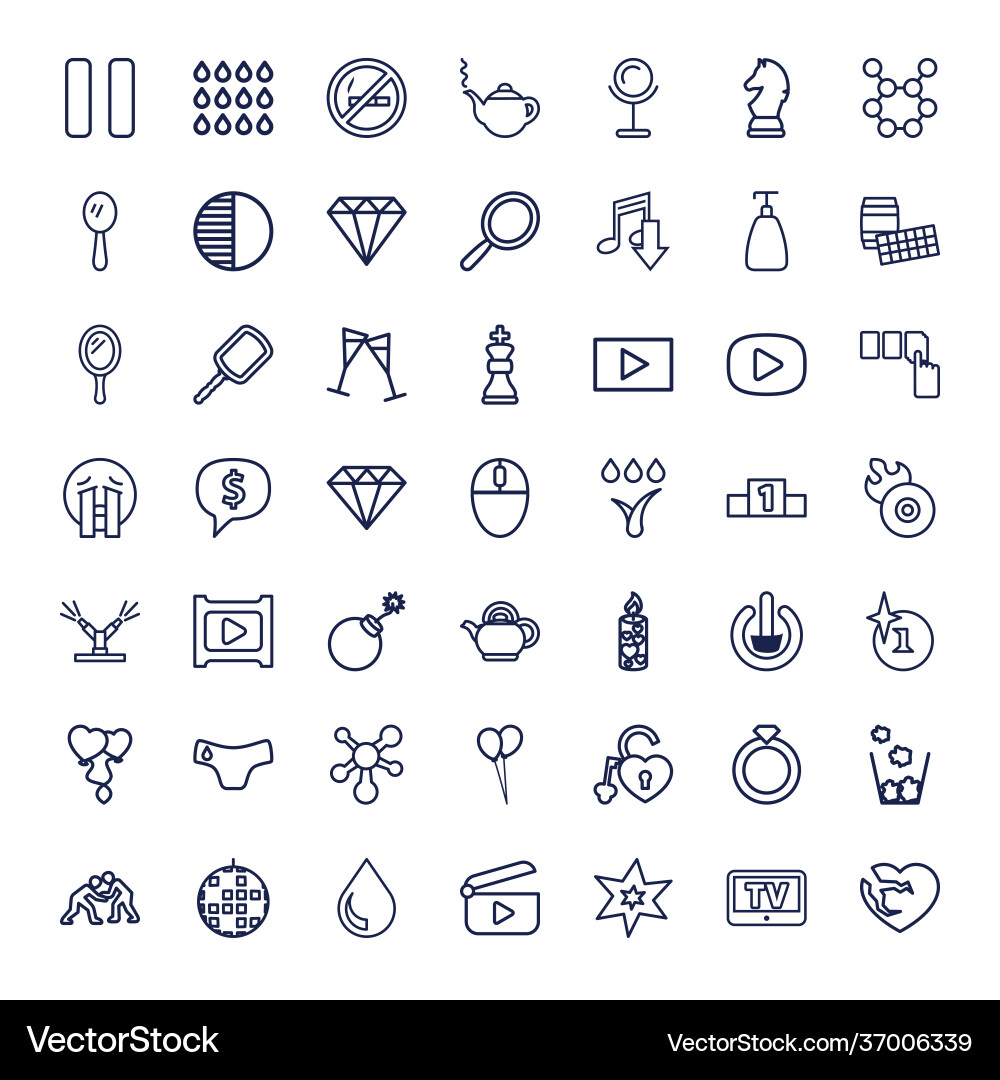 49 shiny icons Royalty Free Vector Image - VectorStock
