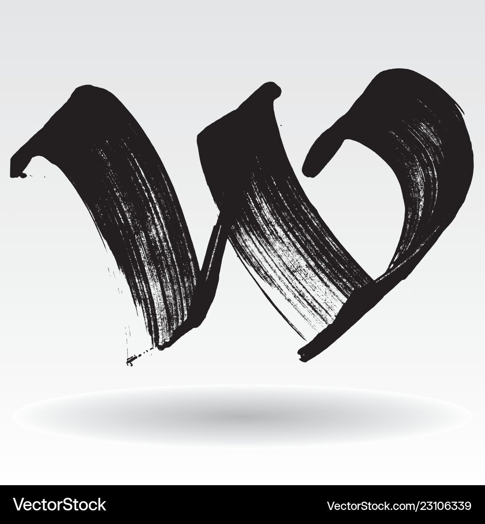 Calligraphy hand lettering alphabet highly detail Vector Image
