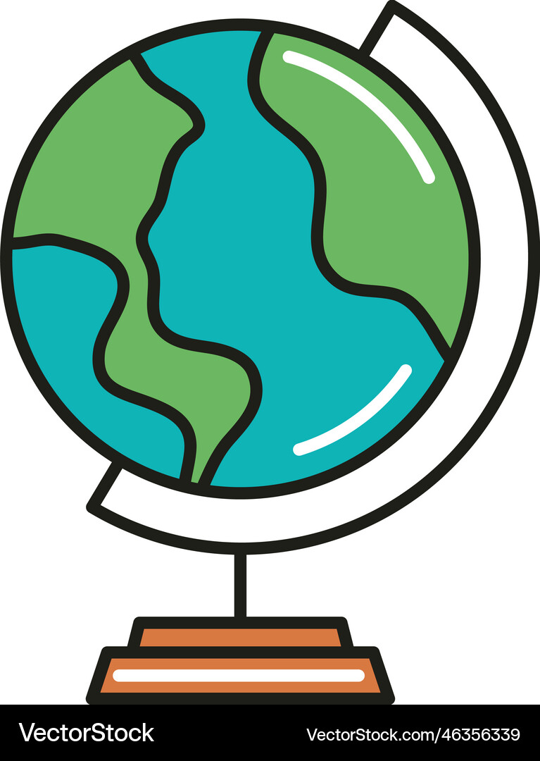 Globe map icon Royalty Free Vector Image - VectorStock