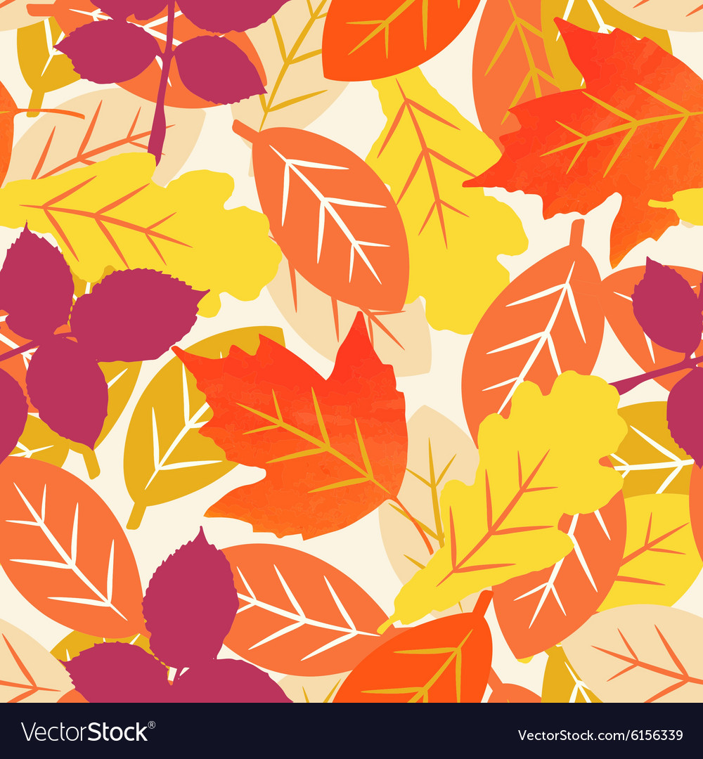 Leaves pattern Royalty Free Vector Image - VectorStock