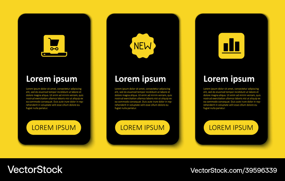 Set pie chart infographic price tag with new Vector Image