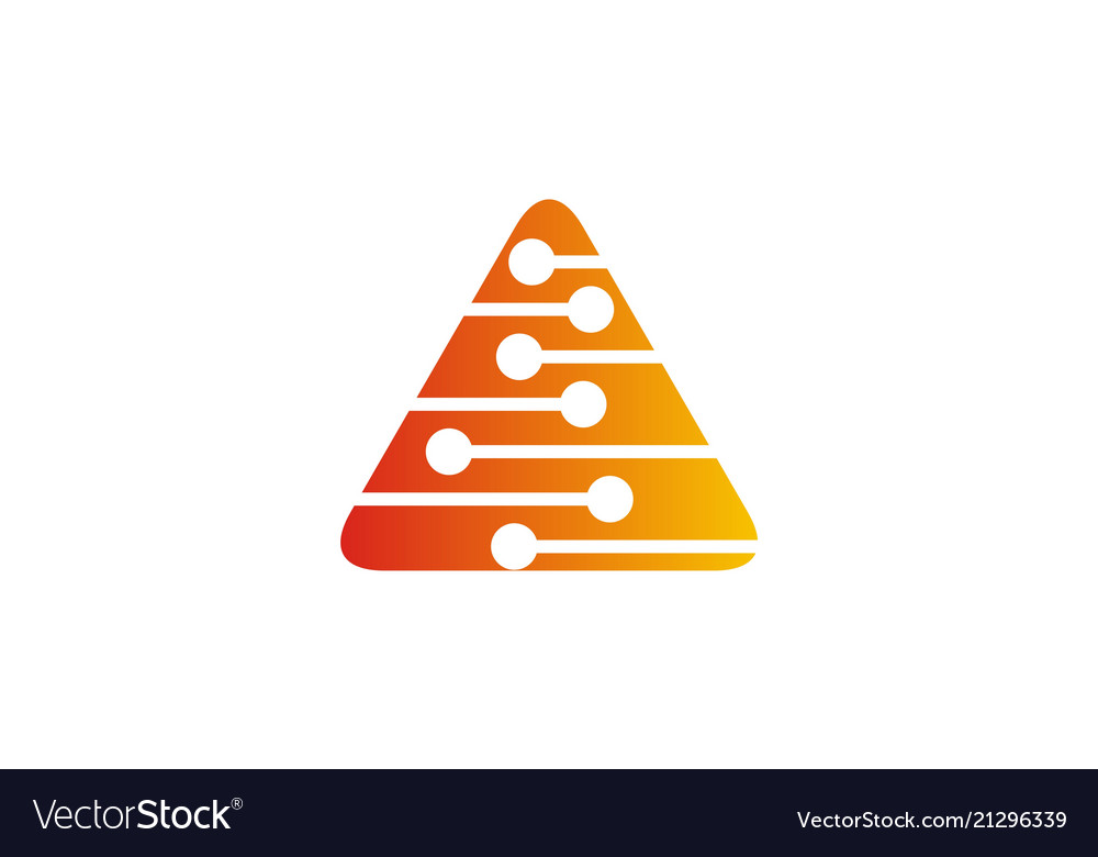 Triangle technology logo Royalty Free Vector Image