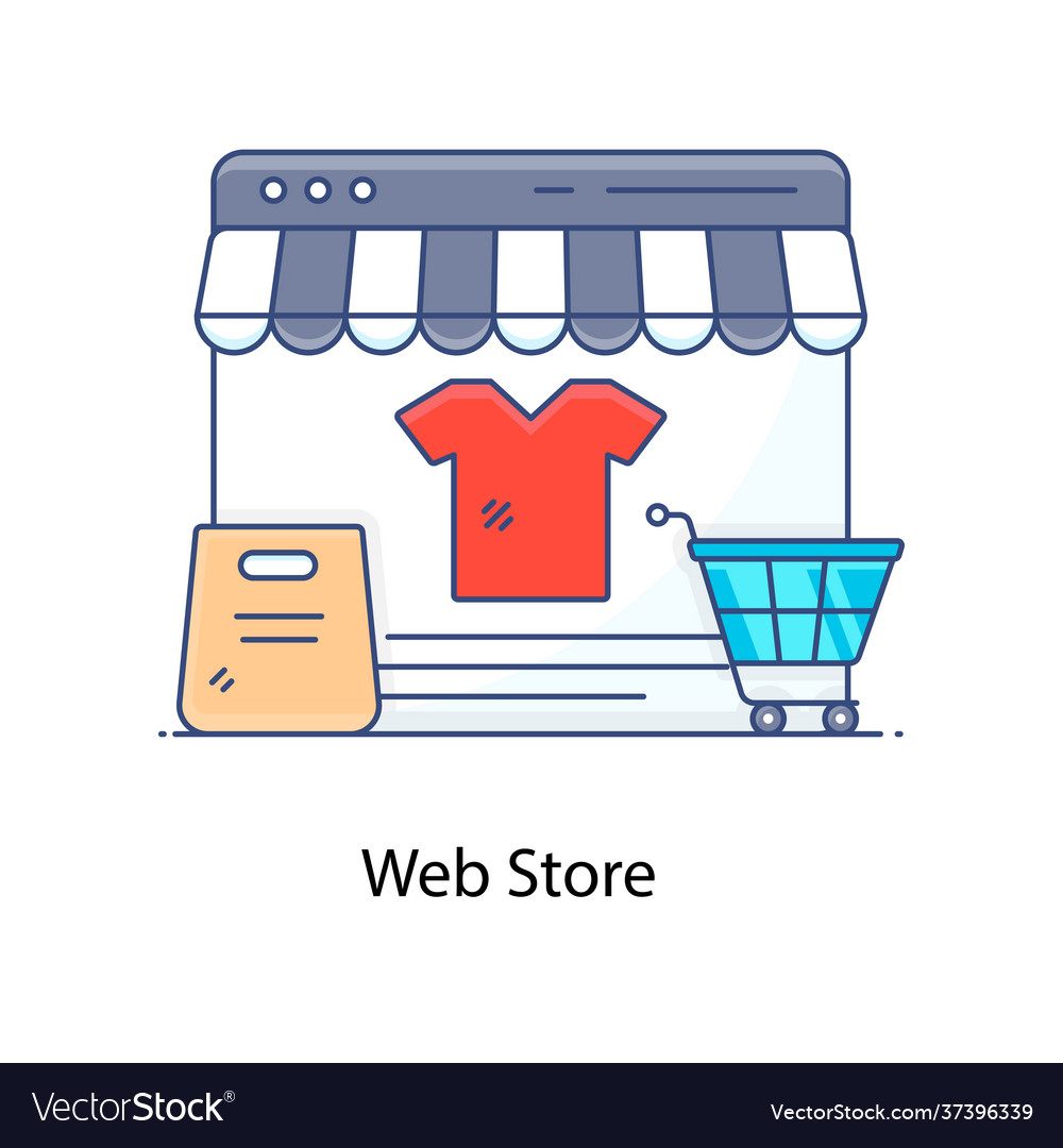 Web store Royalty Free Vector Image - VectorStock