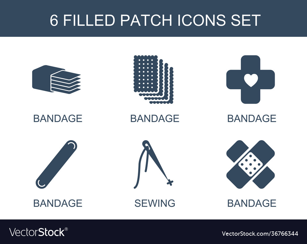 6 patch icons Royalty Free Vector Image - VectorStock