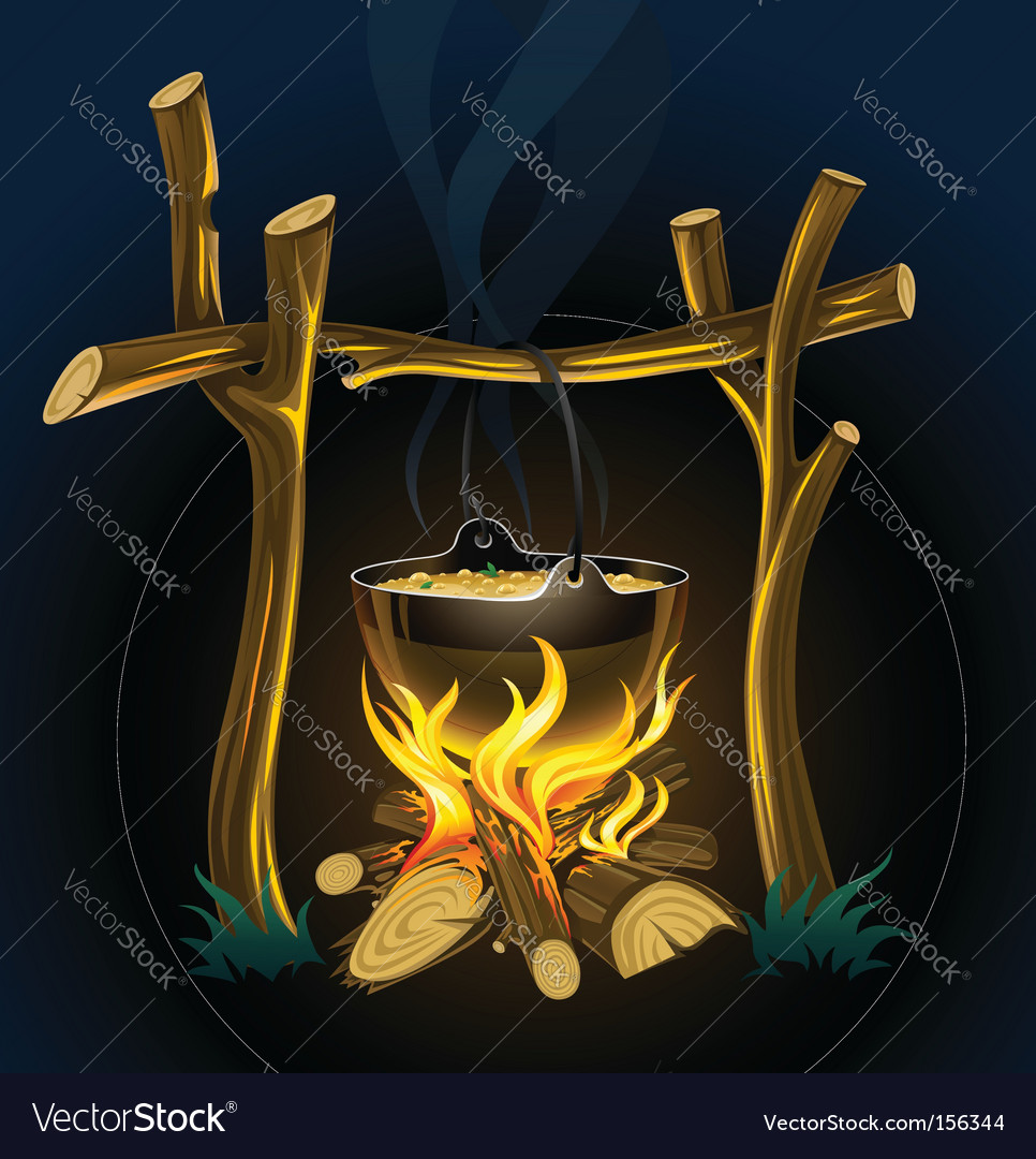 Campfire Royalty Free Vector Image - VectorStock