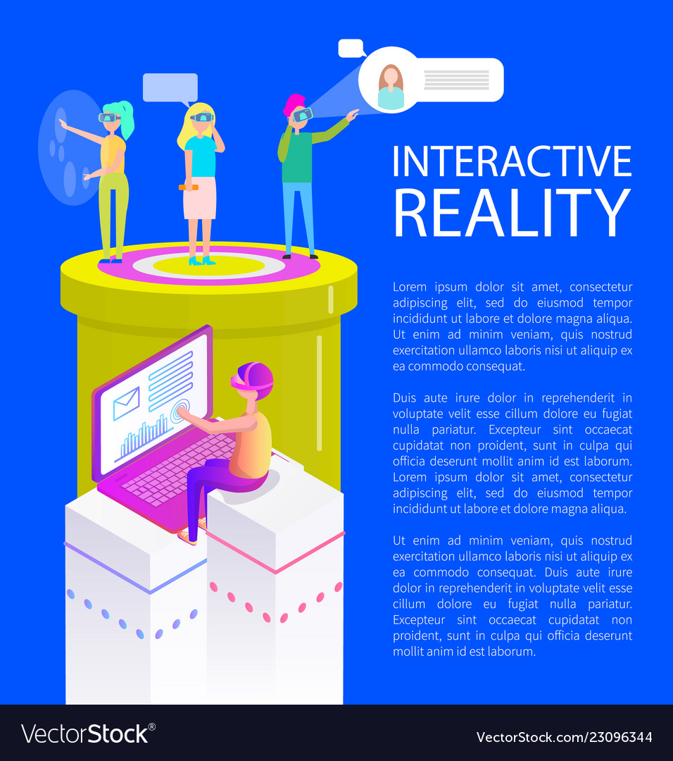 Interactive reality effects Royalty Free Vector Image