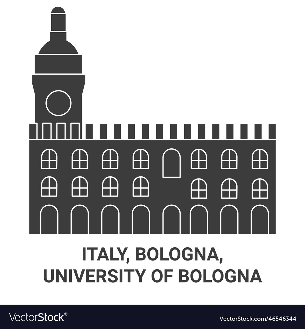 Italy bologna university of bologna travel Vector Image