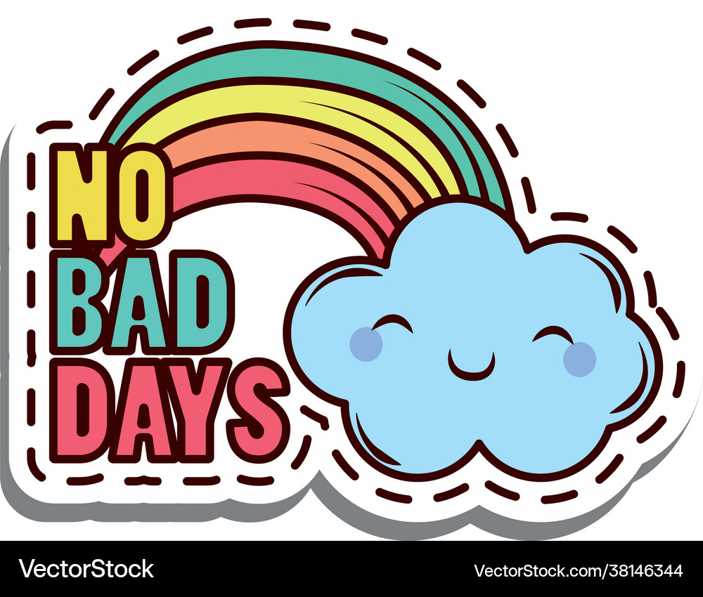 Motivational text rainbow patch Royalty Free Vector Image