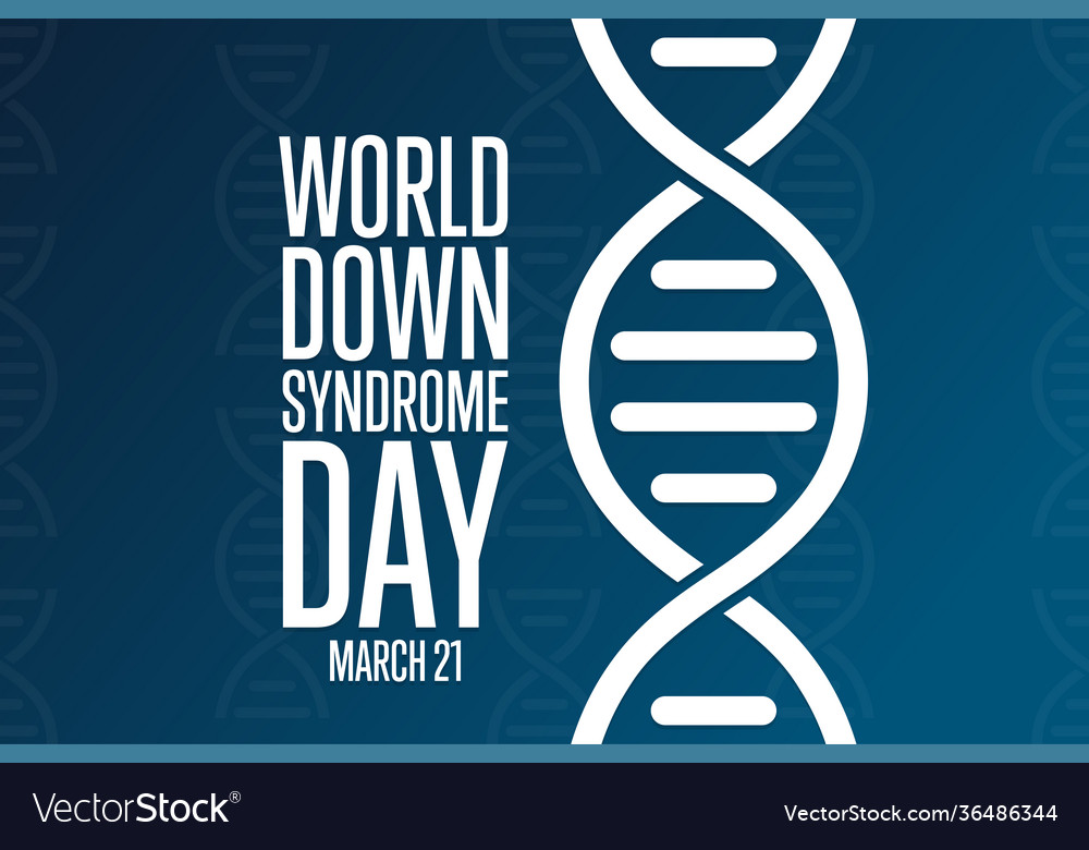 World down syndrome day march 21 holiday concept Vector Image