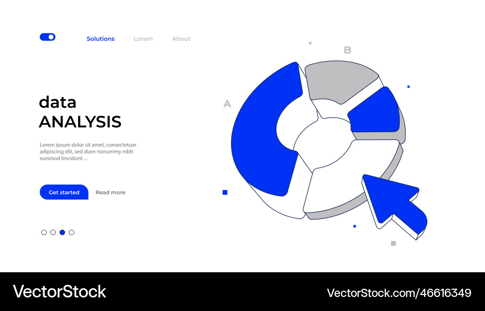Circle diagram financial report chart Royalty Free Vector