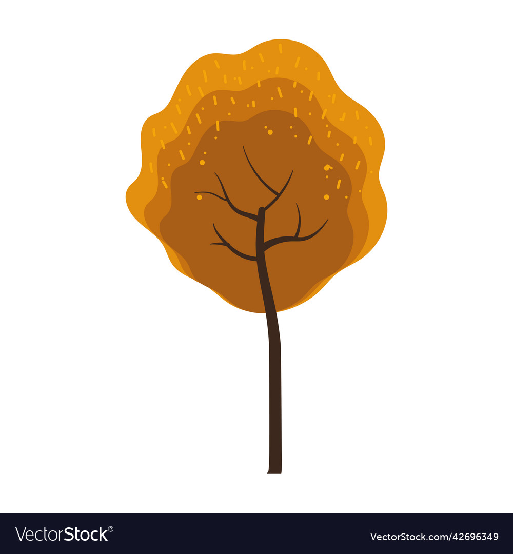 Fall tree Royalty Free Vector Image - VectorStock