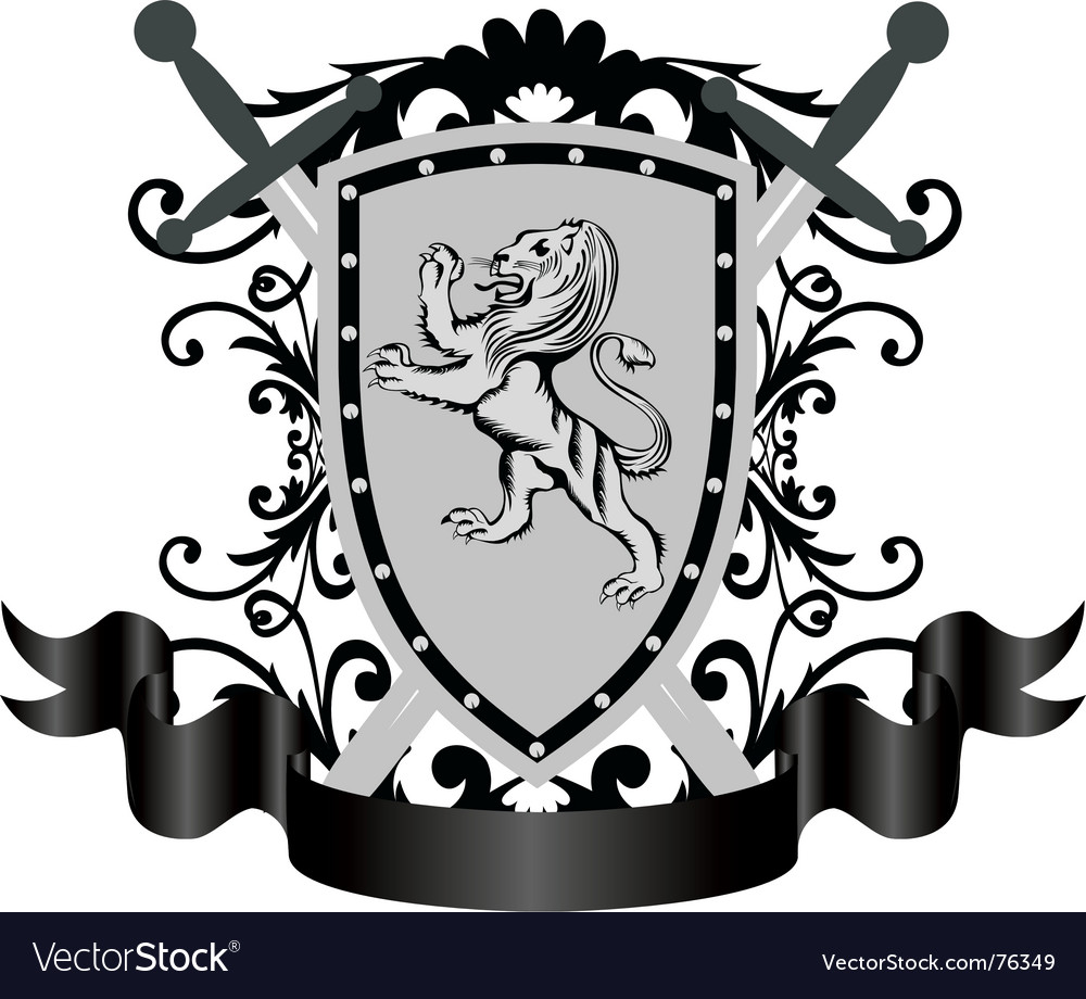 Herald lion Royalty Free Vector Image - VectorStock