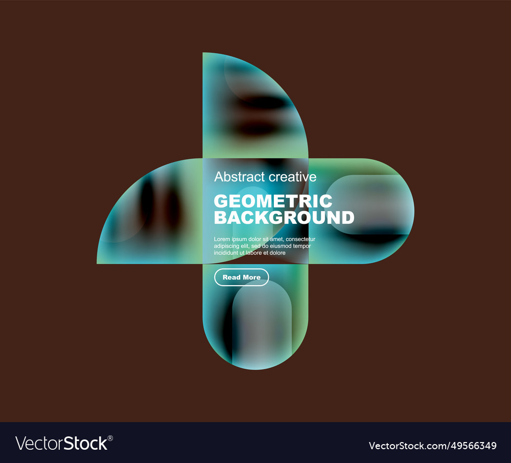 Round triangle and round square composition Vector Image