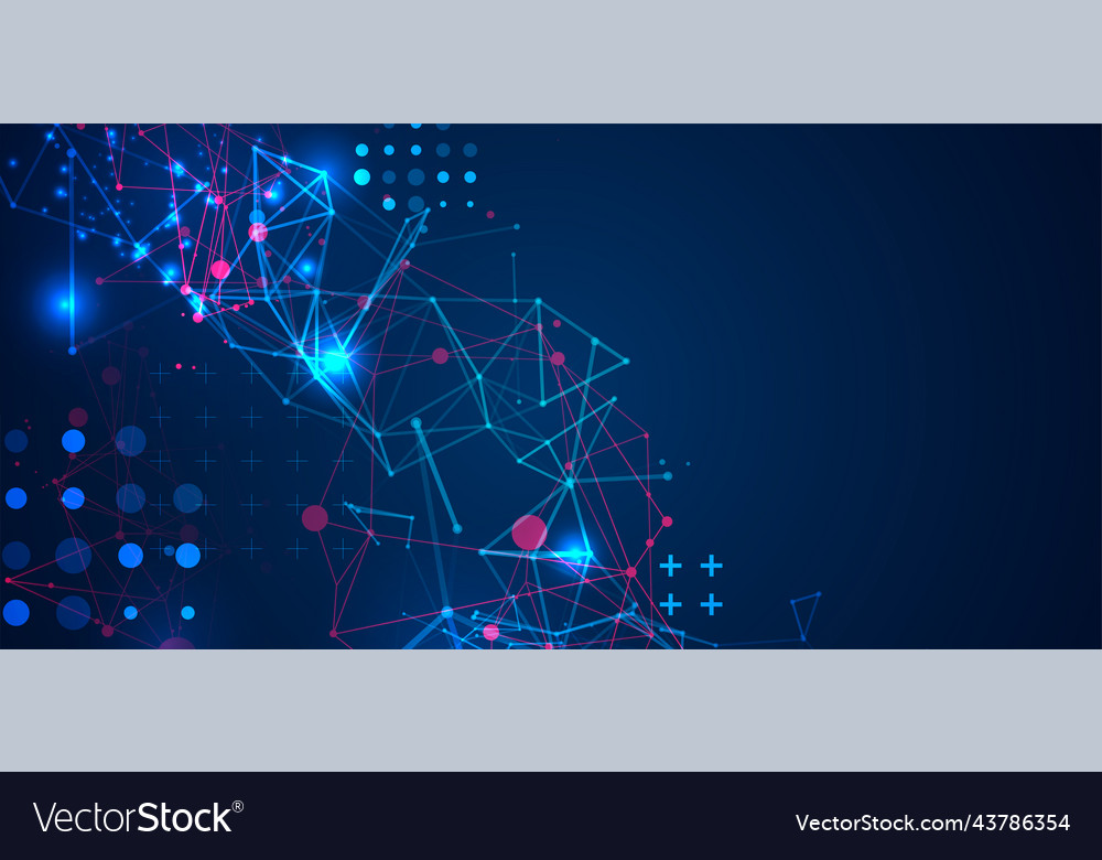 Abstract Polygonal Background With Connecting Vector Image