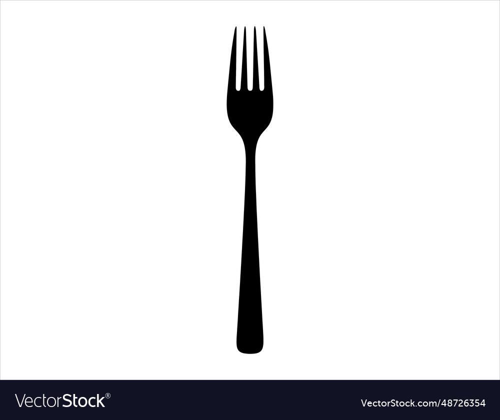 Fork Silhouette Art Royalty Free Vector Image Vectorstock