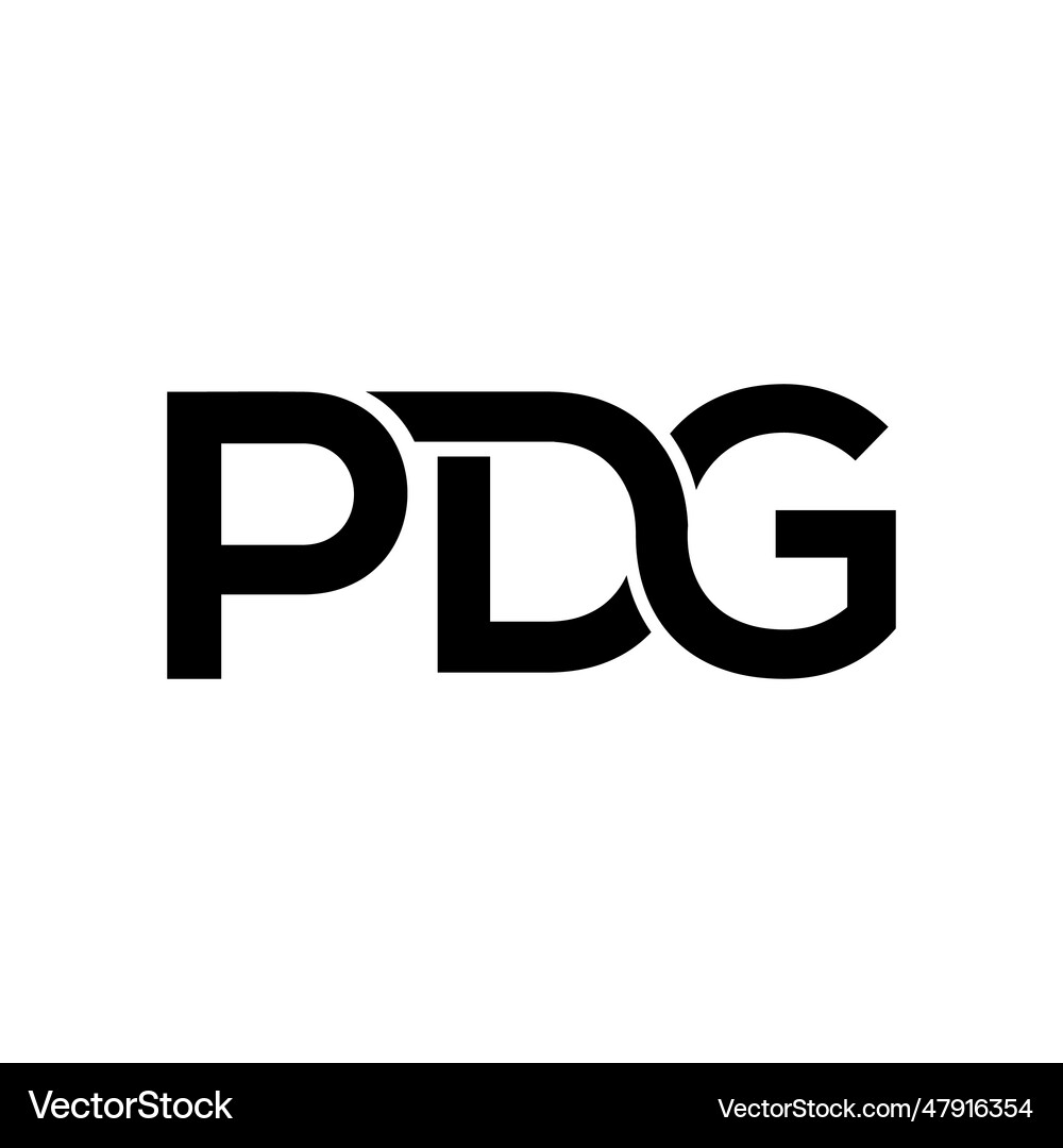 Letter p d and g logo design Royalty Free Vector Image