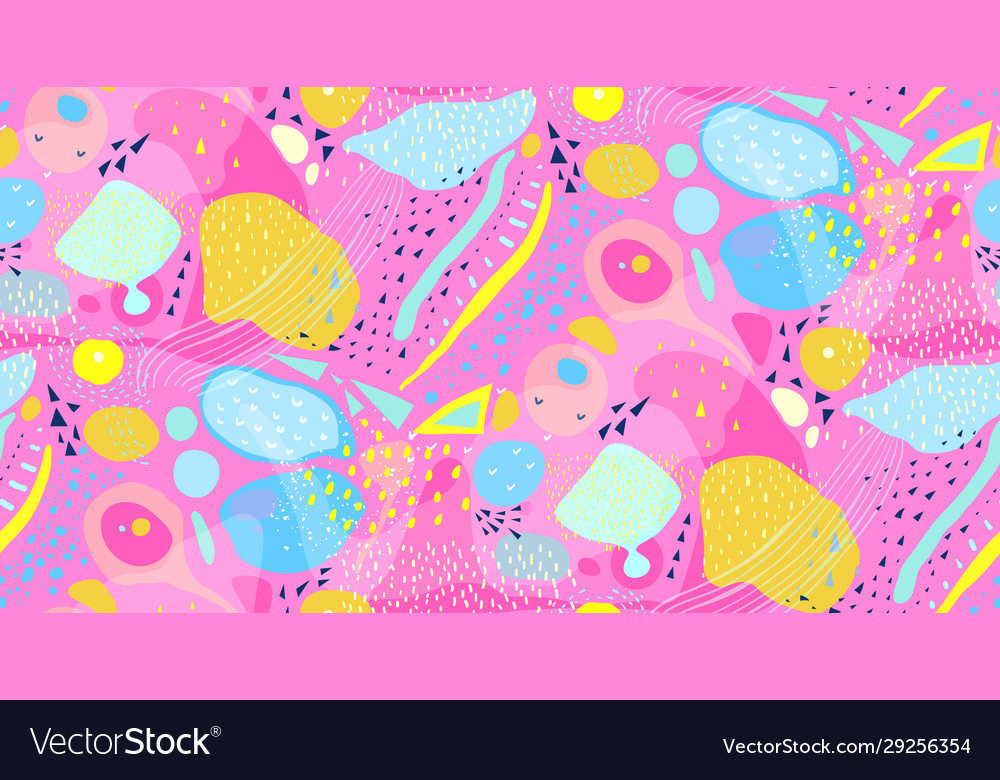 Modern painting abstract random seamless pattern Vector Image