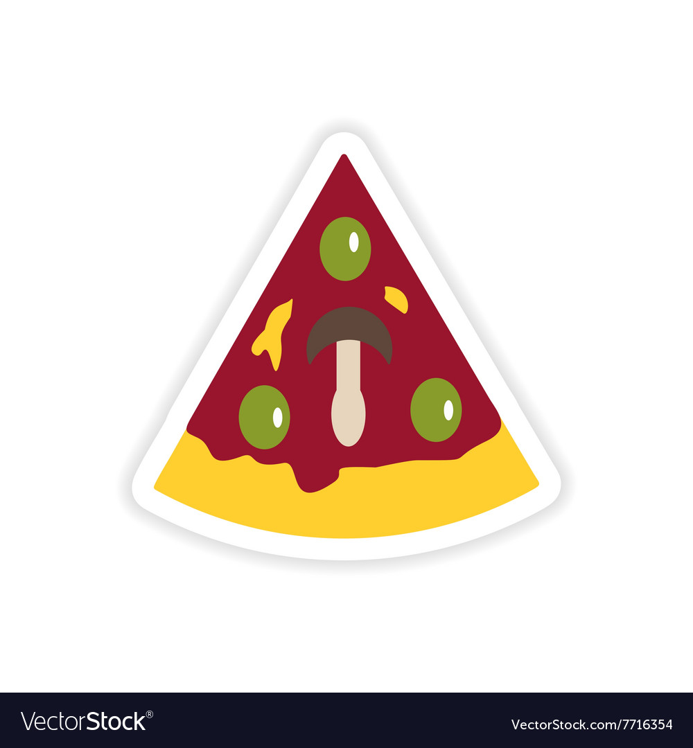 Stylish Paper Sticker On White Background Slice Vector Image