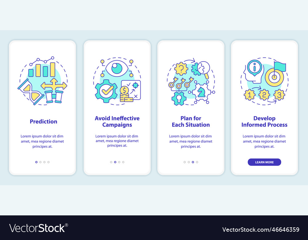 Causal research benefits onboarding mobile app Vector Image