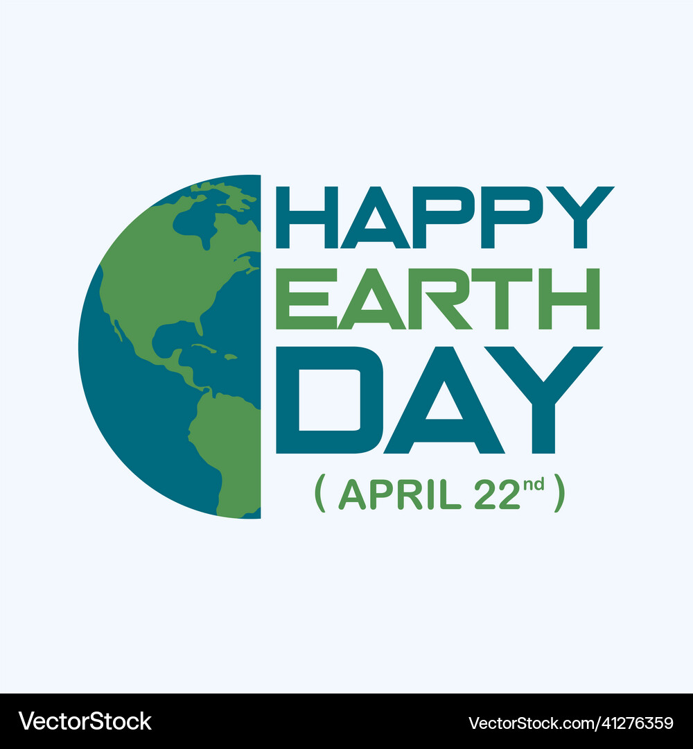 Earth day logo design Royalty Free Vector Image