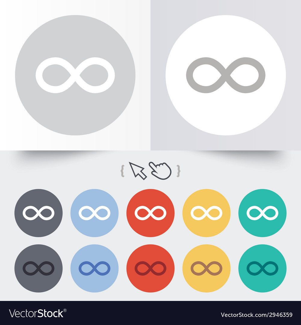 Repeat icon loop symbol infinity sign Royalty Free Vector