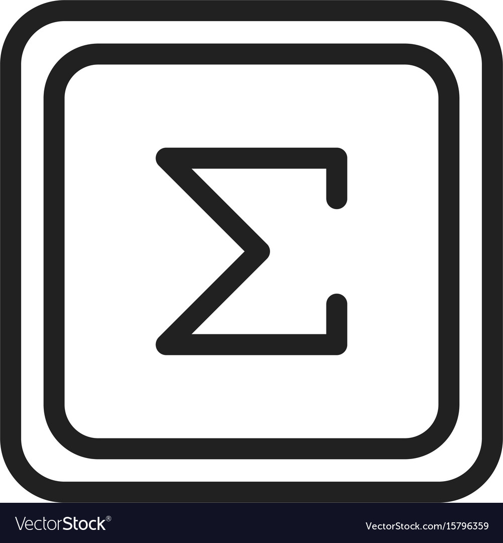 Summation Symbol Royalty Free Vector Image VectorStock
