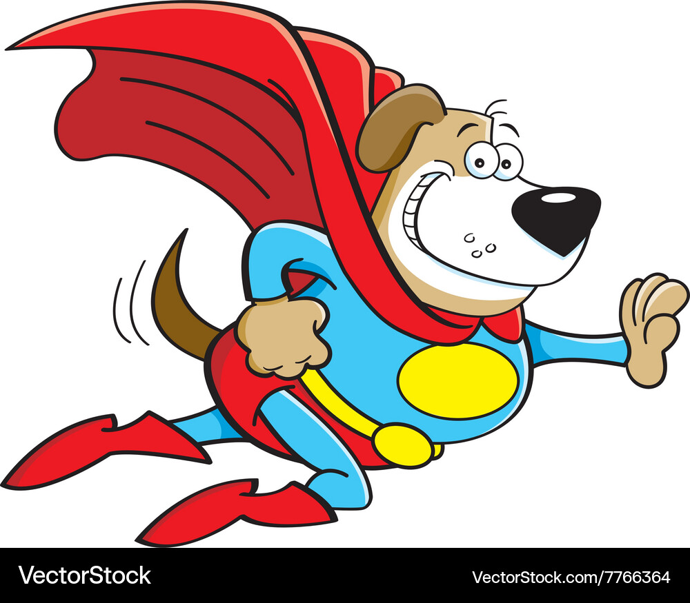 Animated Flying Superhero Dog