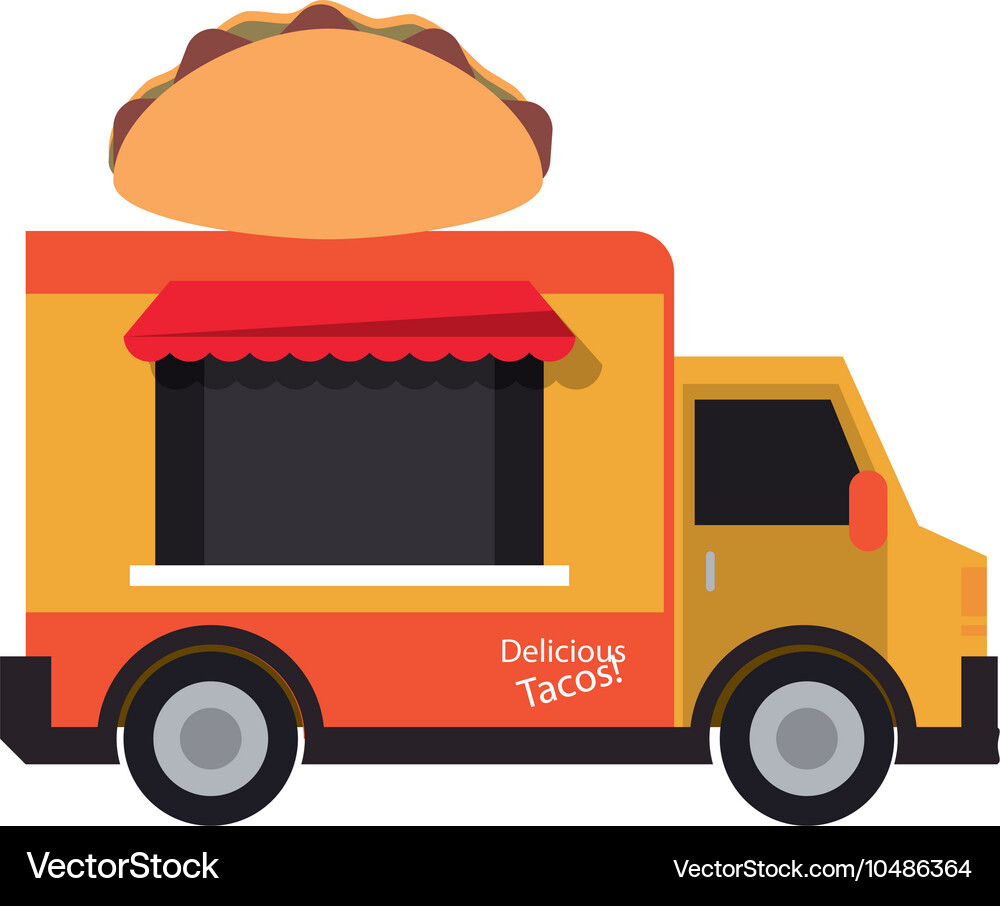 Food truck delivery design Royalty Free Vector Image