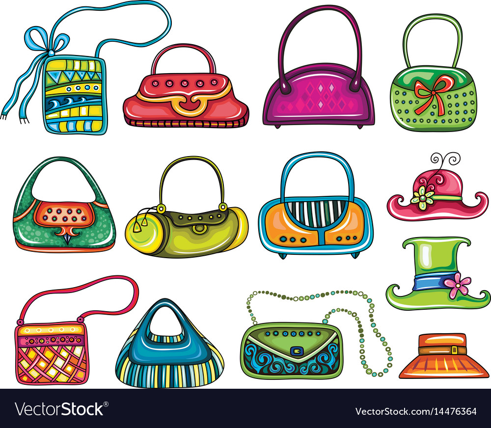 Lady purses Royalty Free Vector Image - VectorStock