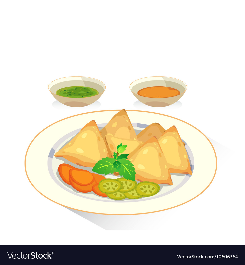 Samosa Royalty Free Vector Image - VectorStock
