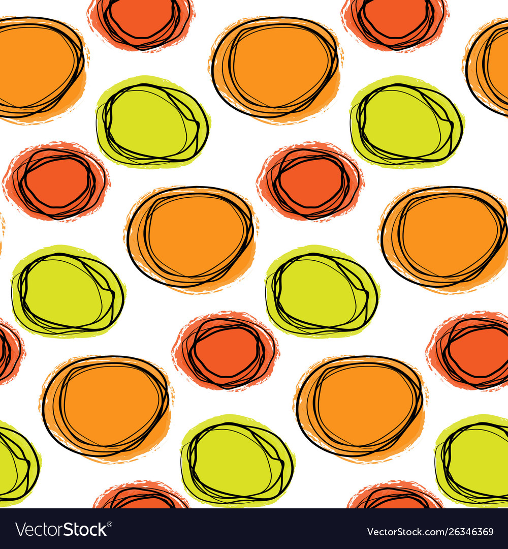Seamless repeating background colored circles Vector Image