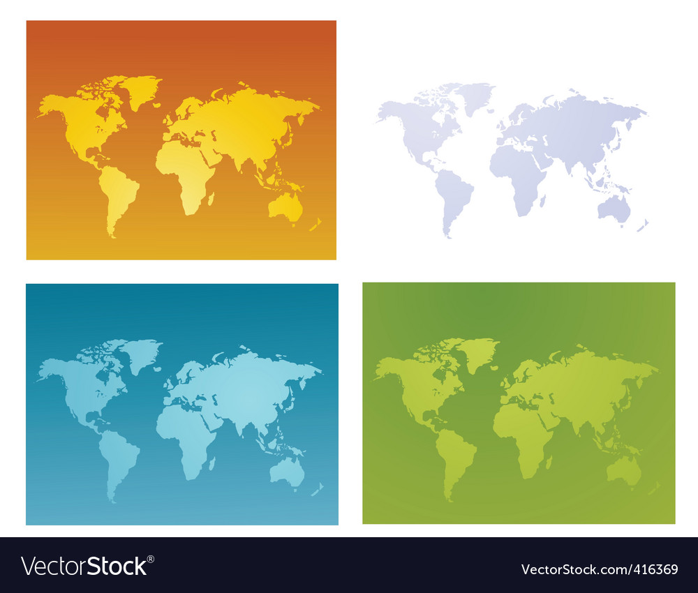 World maps Royalty Free Vector Image - VectorStock