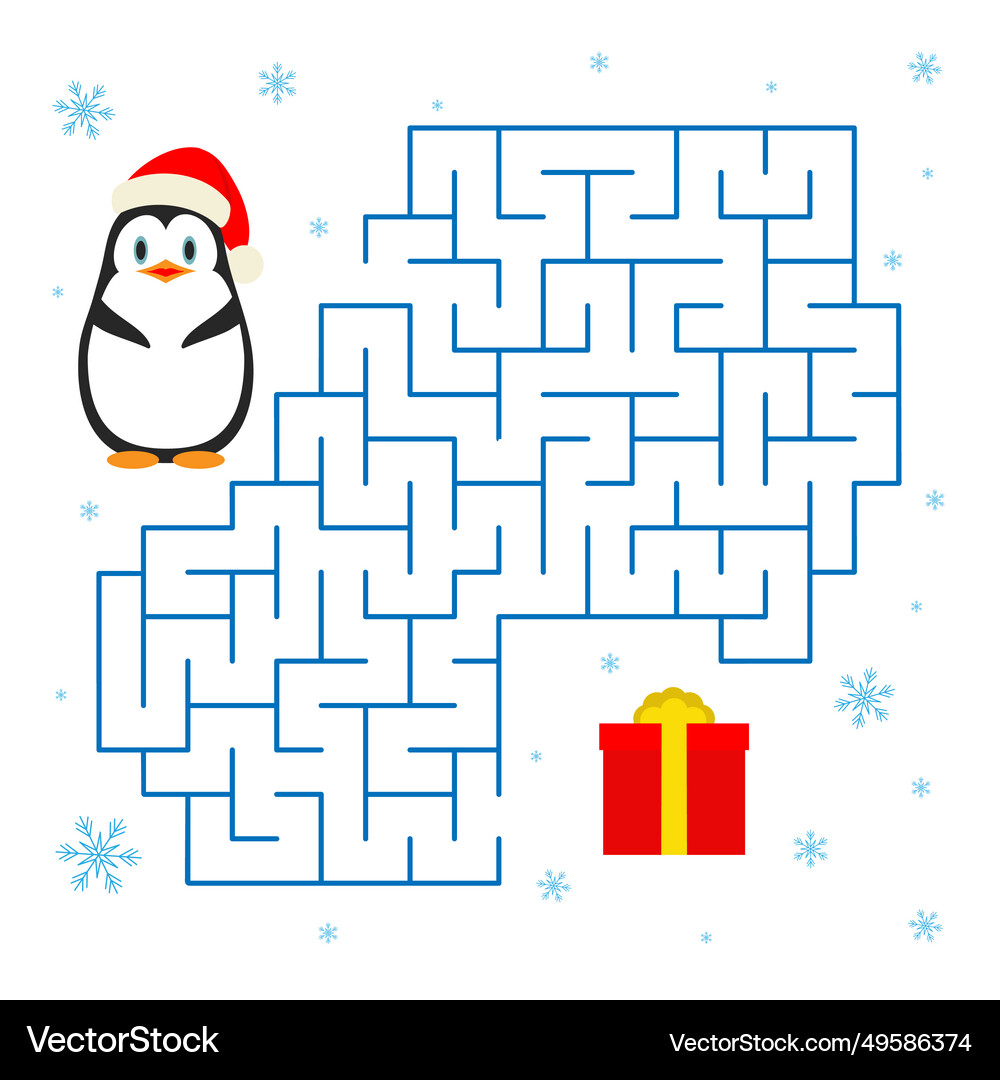 Game christmas maze Royalty Free Vector Image - VectorStock