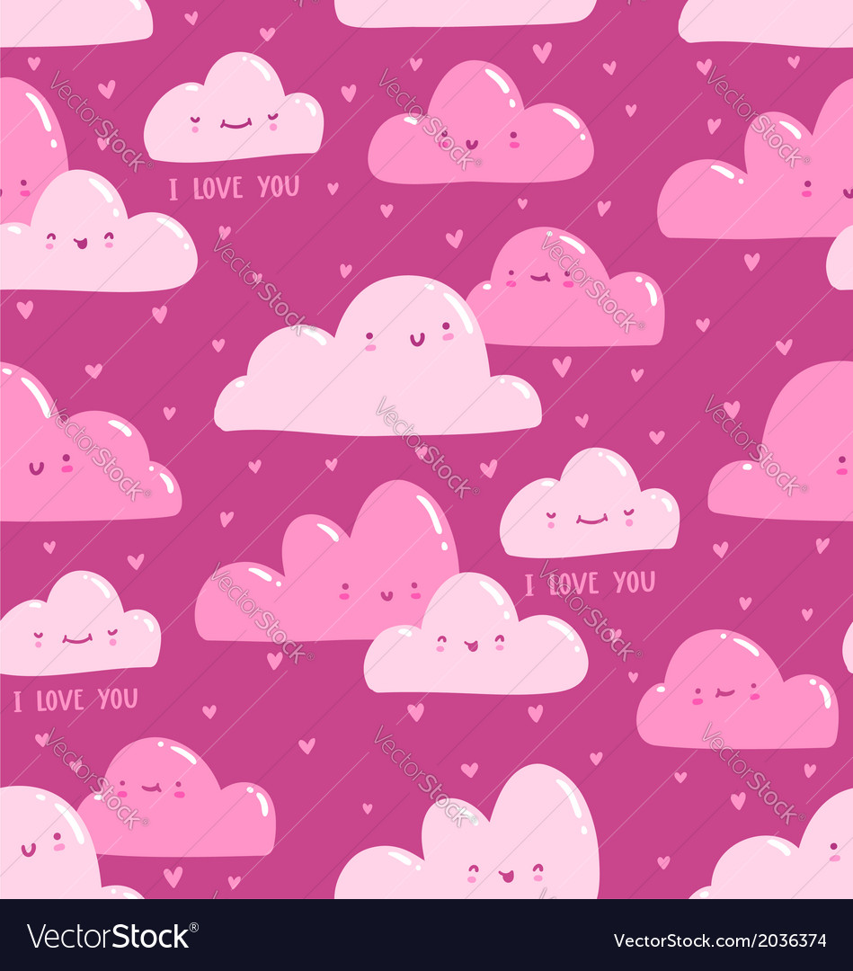 Pink clouds pattern Royalty Free Vector Image - VectorStock