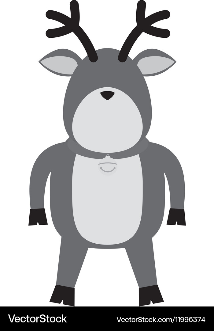Reindeer xmas cartoon Royalty Free Vector Image