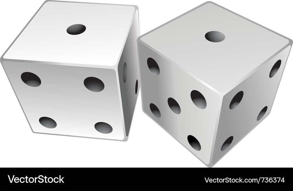 Rolling dice Royalty Free Vector Image - VectorStock