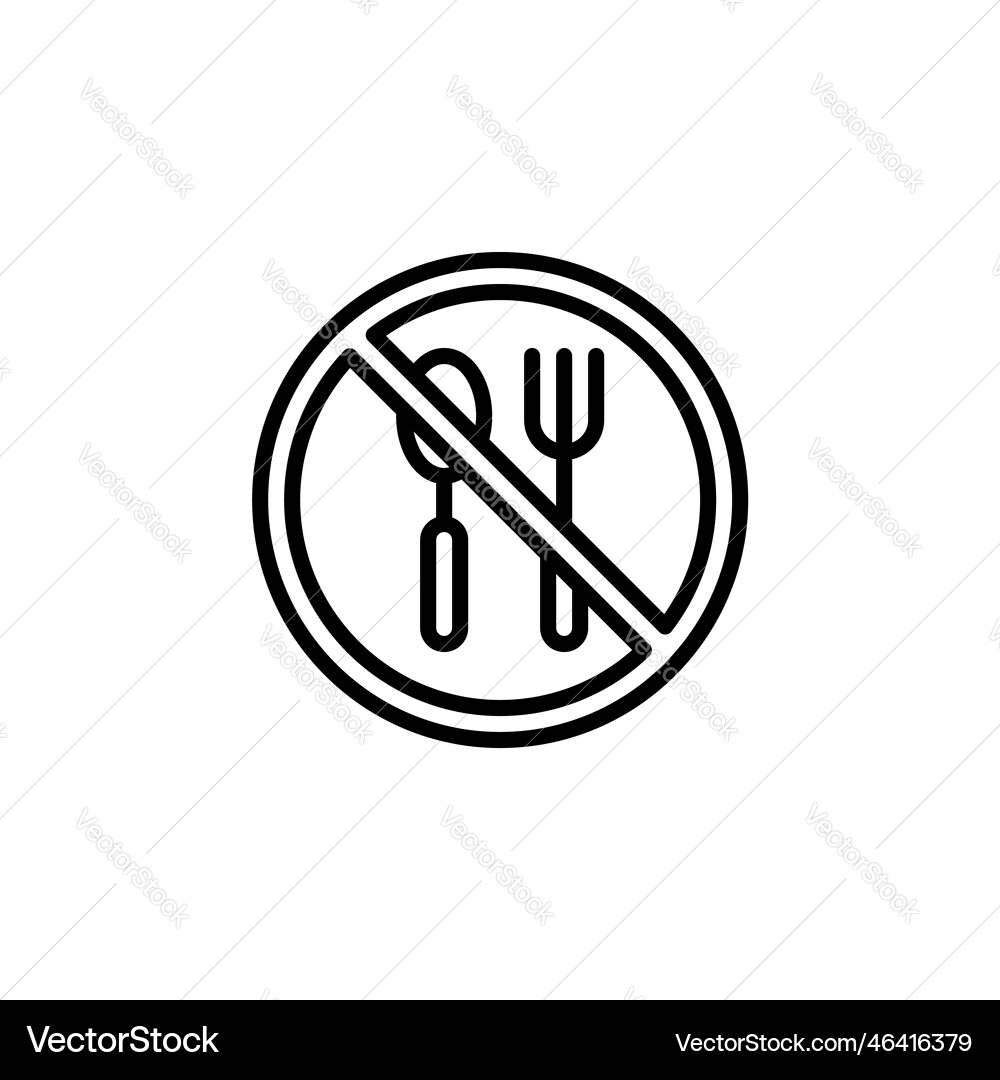 Fasting icon with outline style suitable for any Vector Image