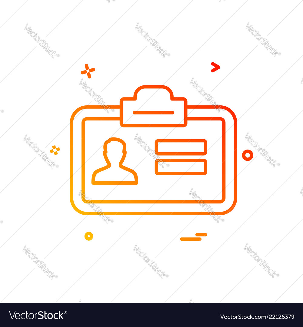 Id card icon design Royalty Free Vector Image - VectorStock Id card icon design Royalty Free Vector Image - VectorStock