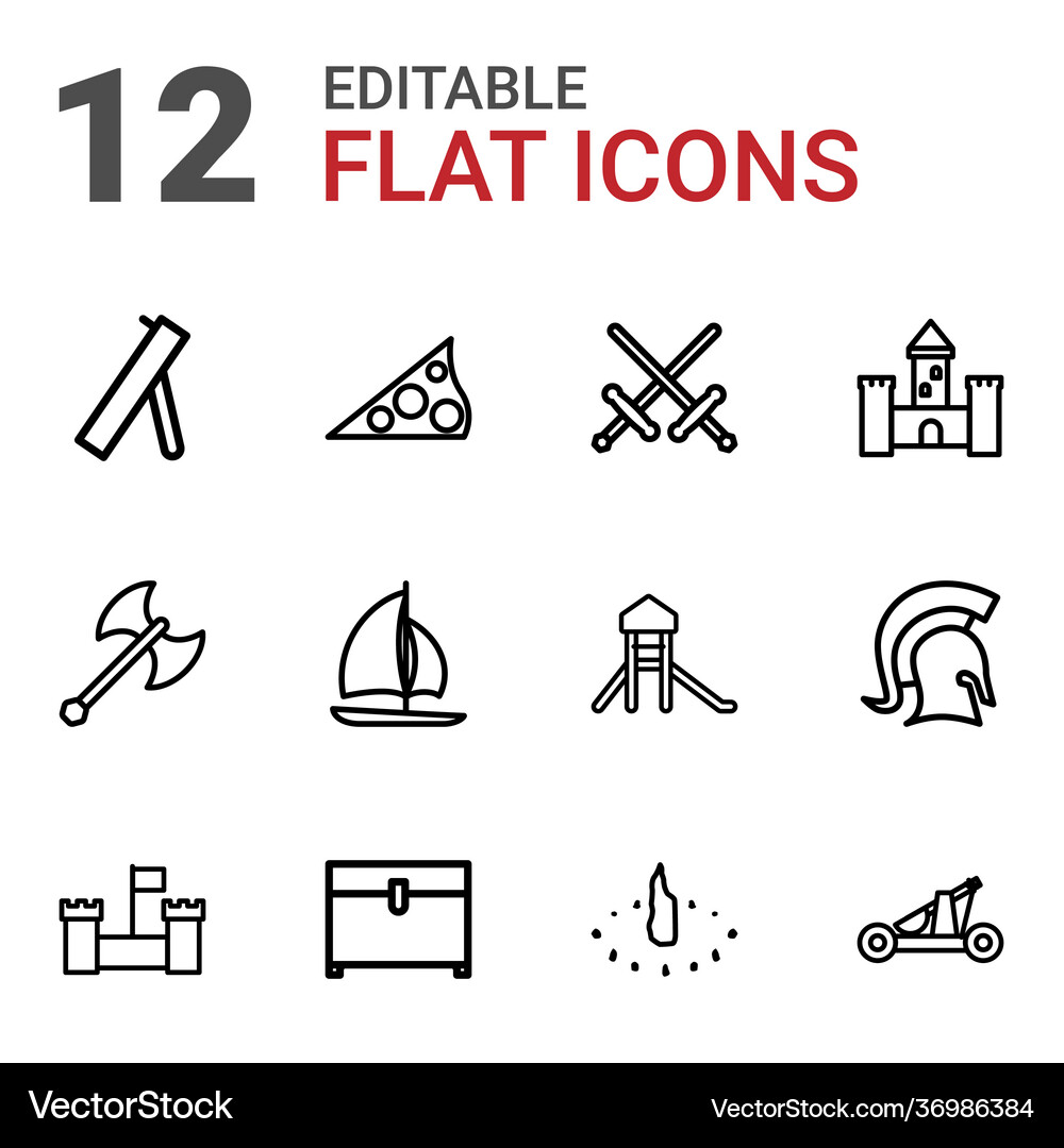 12 ancient icons Royalty Free Vector Image - VectorStock