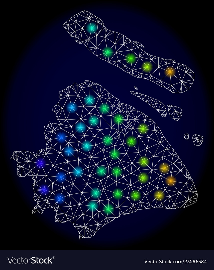 Polygonal 2d mesh map of shanghai municipality Vector Image Polygonal 2d mesh map of shanghai municipality Vector Image