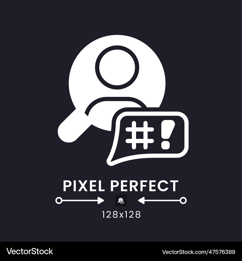 Affective computing white solid desktop icon Vector Image