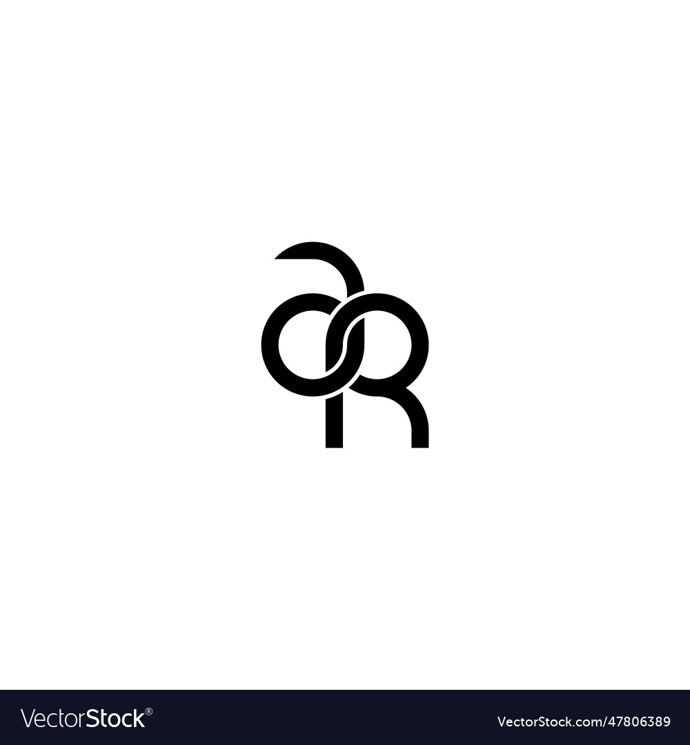 Letters ar monogram logo design Royalty Free Vector Image