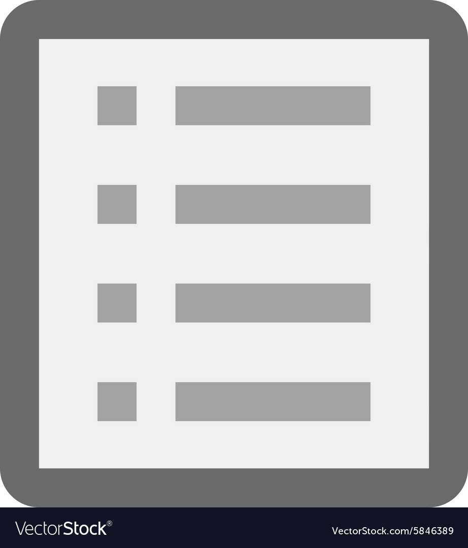 List View Royalty Free Vector Image - VectorStock