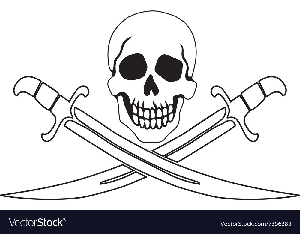 Pirate symbol jolly roger Royalty Free Vector Image Pirate symbol jolly roger Royalty Free Vector Image