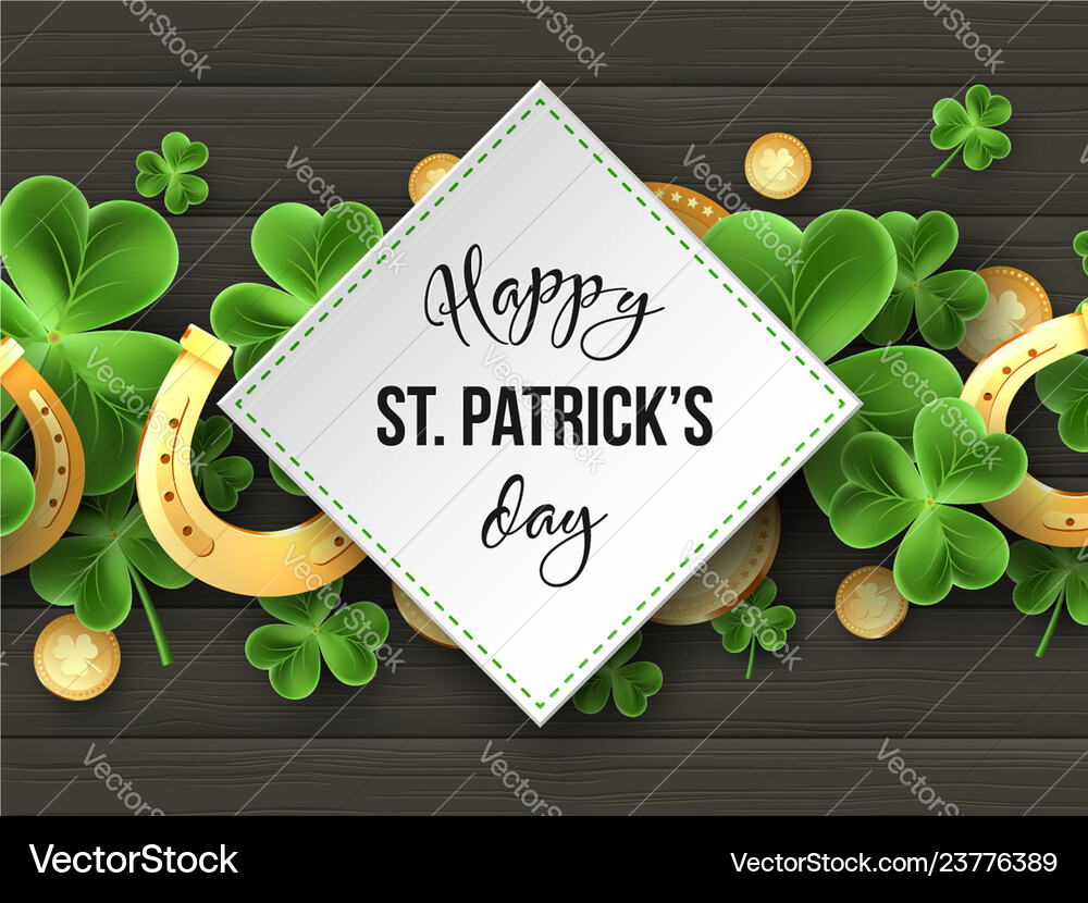 St patricks day greeting holiday design Royalty Free Vector
