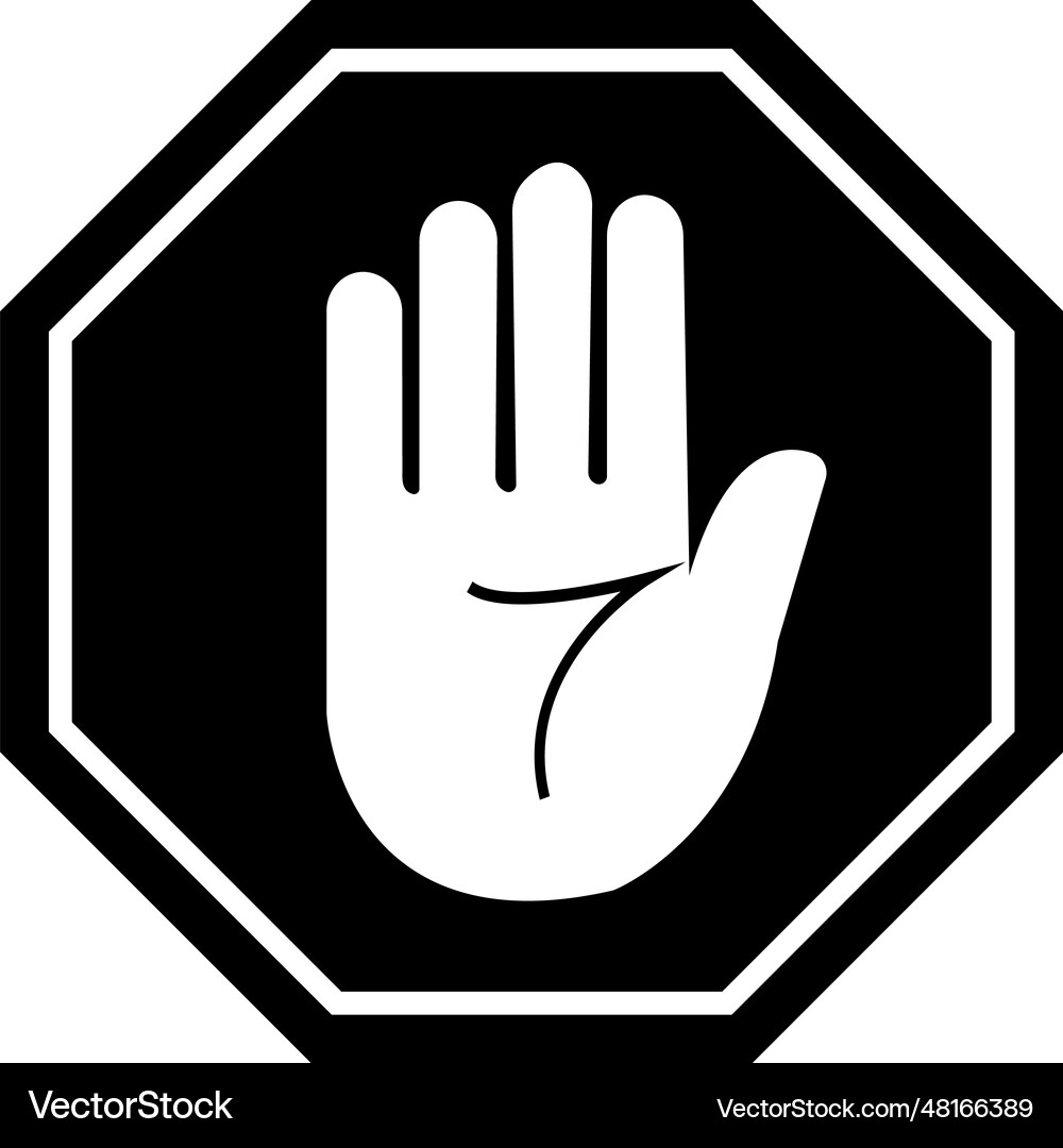 Stop sign traffic symbol rules and Royalty Free Vector Image