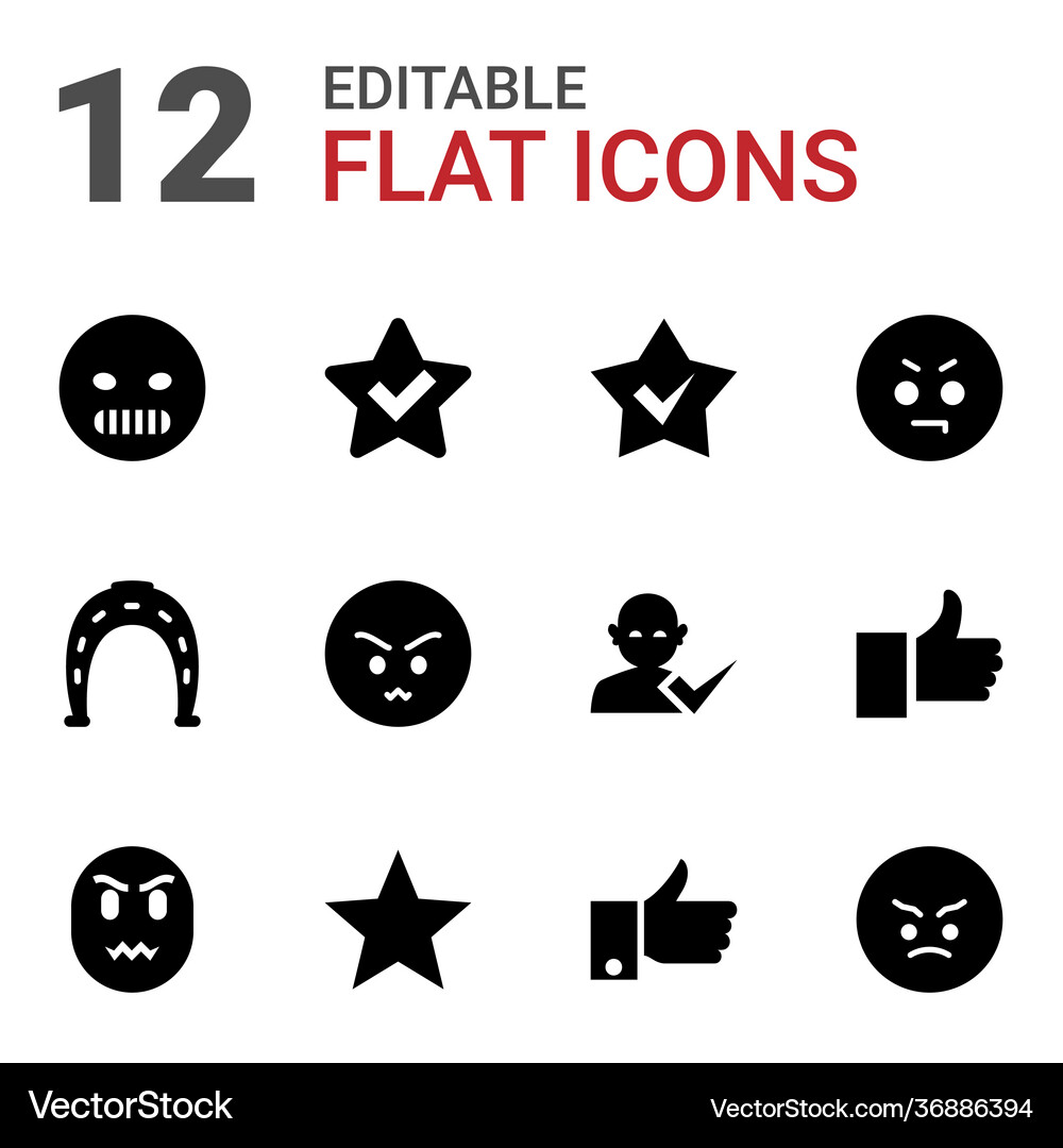12 good icons Royalty Free Vector Image - VectorStock