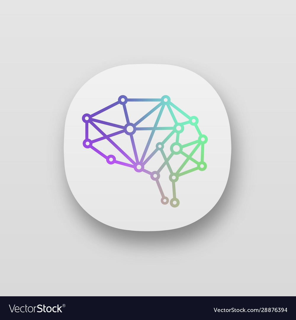 Artificial intelligence app icon Royalty Free Vector Image Artificial intelligence app icon Royalty Free Vector Image