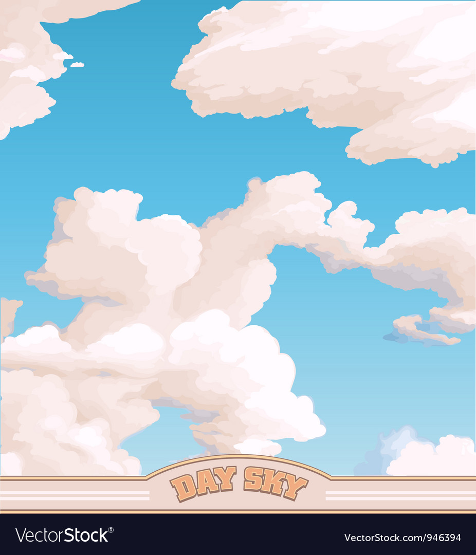Day sky Royalty Free Vector Image - VectorStock